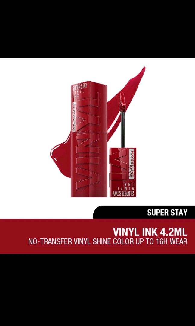 Maybelline Superstay Vinyl Ink 10 lippy, Beauty & Personal Care, Face ...