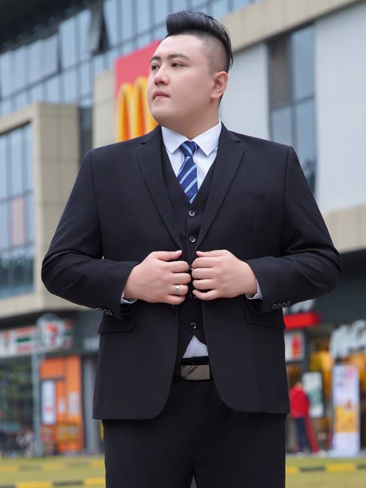 Men plus size suit Black Grey blue 2pc /3pc men plus size suits plus ...