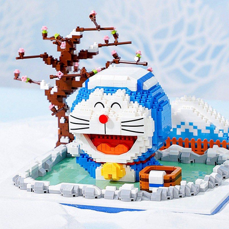 [NaniNano SG] Onsen Doraemon Nano Building Blocks Puzzle Bricks Japan Cherry Blossom Gift Ideas ...