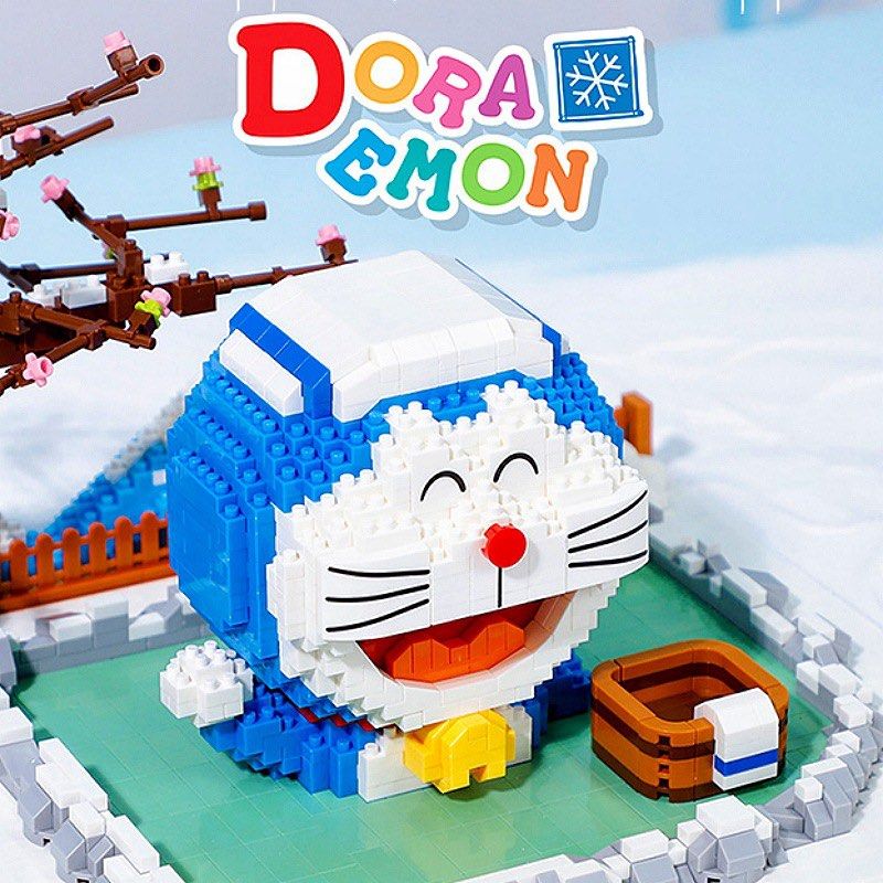 [NaniNano SG] Onsen Doraemon Nano Building Blocks Puzzle Bricks Japan Cherry Blossom Gift Ideas ...