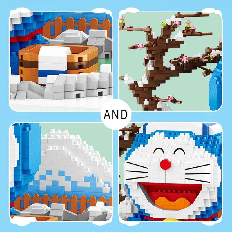 [NaniNano SG] Onsen Doraemon Nano Building Blocks Puzzle Bricks Japan Cherry Blossom Gift Ideas ...