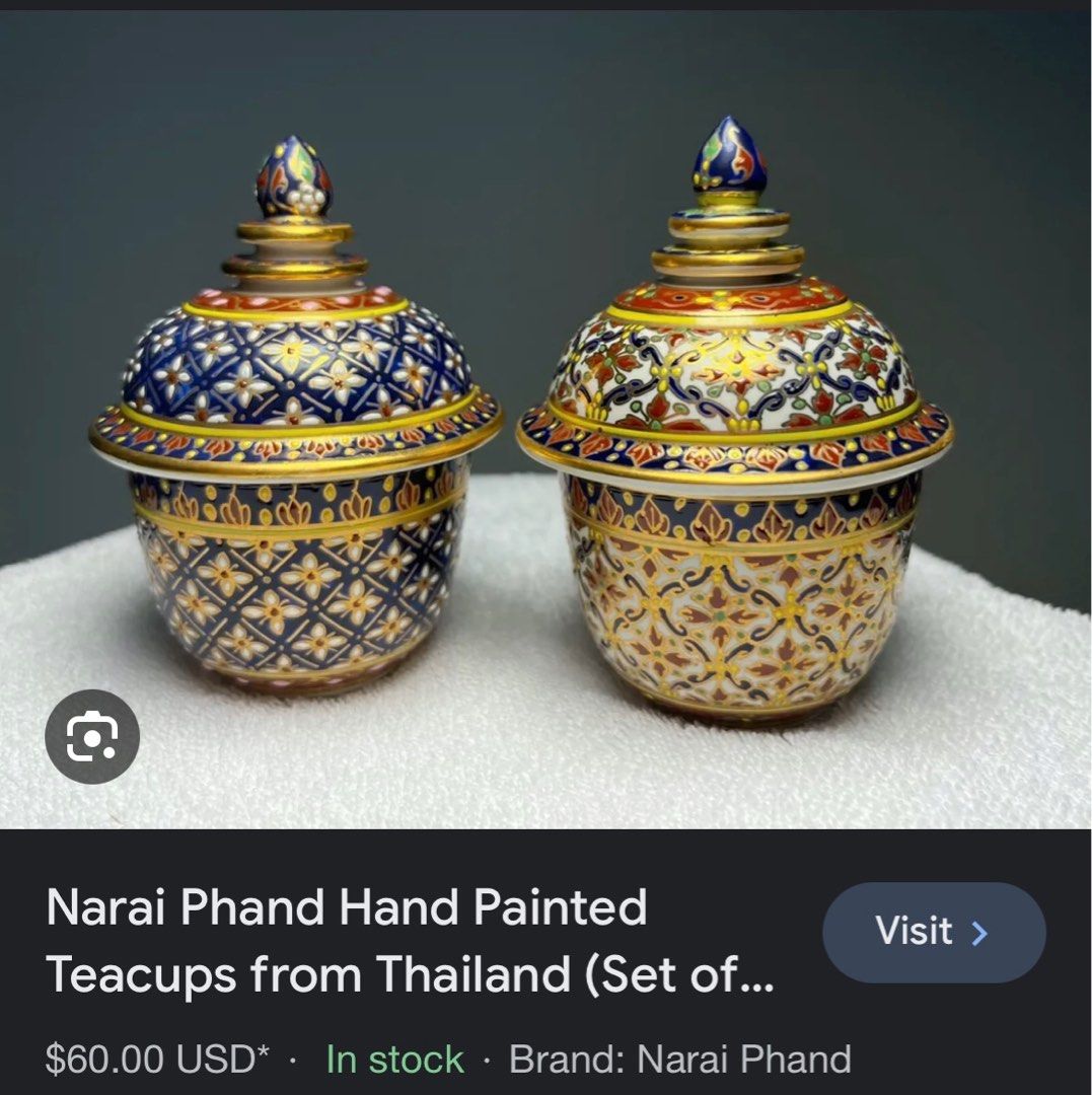 Narai Phand Custom Crafted Porcelein Tea Cup Furniture And Home Living Kitchenware And Tableware