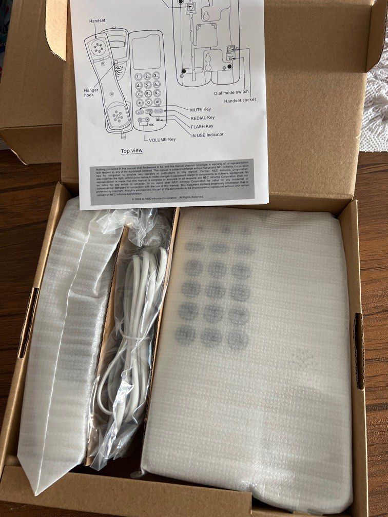 NEC AT-40 telephone White, Audio, Other Audio Equipment on Carousell