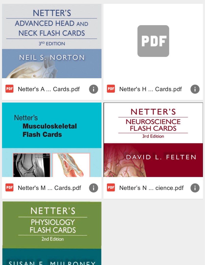 Netter’s flashcards w/ free kenhub muscle charts, Hobbies & Toys, Books ...