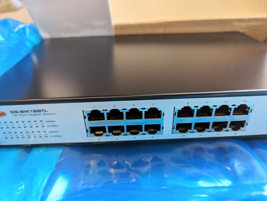 New 16 port Gigabit Switch Corega, Computers & Tech, Parts ...