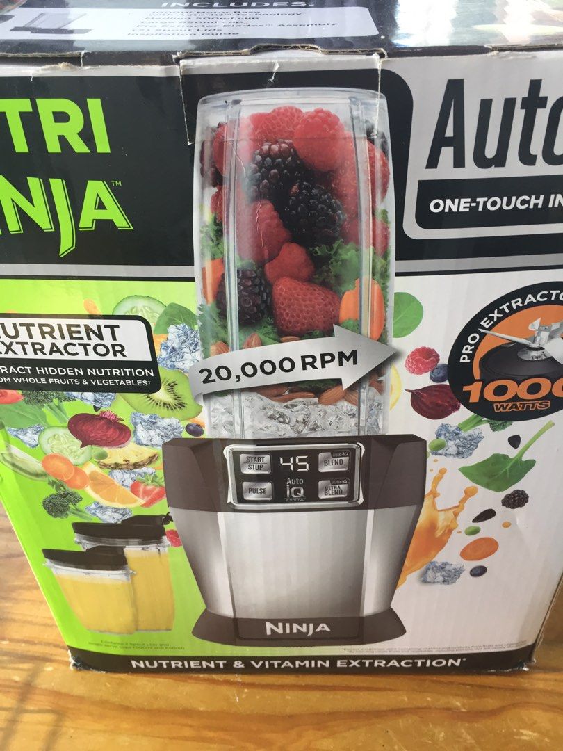 Ninja Auto-IQ, 1000w blender, BL480, TV & Home Appliances, Kitchen ...