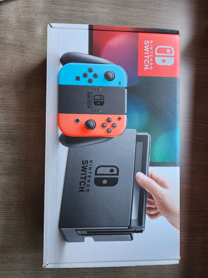 Nintendo Switch Console full set with box, Video Gaming, Video Game ...