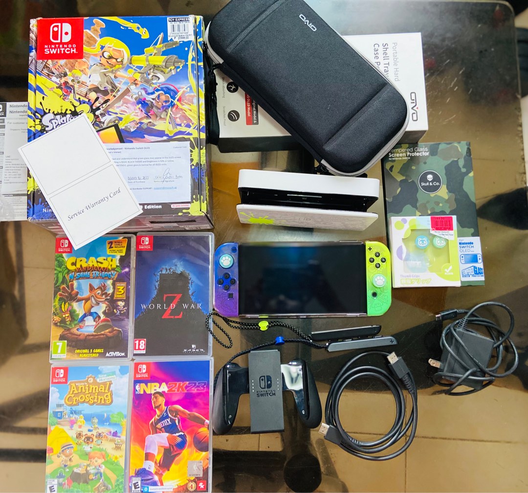 Nintendo Switch Oled Splatoon 3 Edition, Video Gaming, Video Game ...