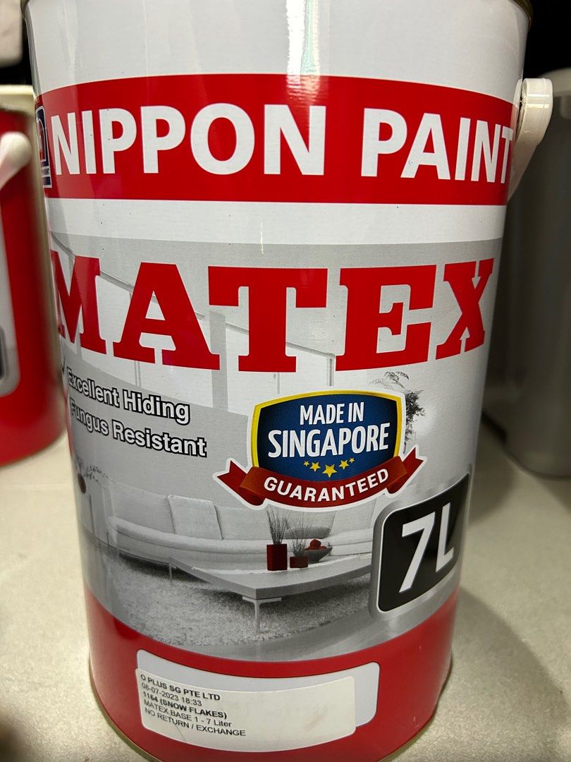 Nippon Paint Matex 7L, Furniture & Home Living, Home Improvement & Organisation, Home ...