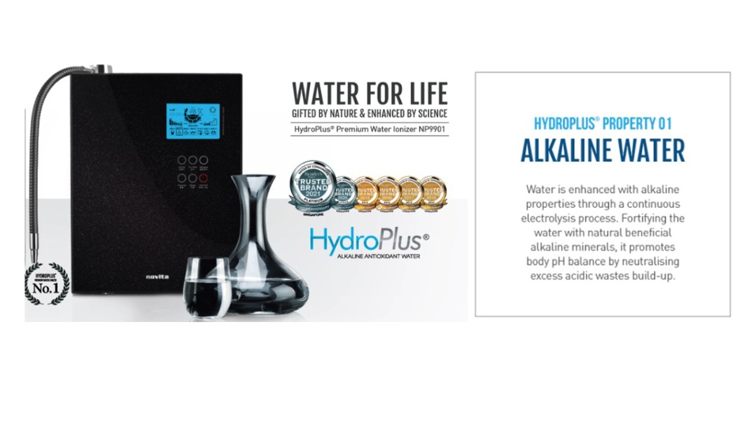 Novita HydroPlus Premium Water Ionizer NP9901, TV & Home Appliances ...