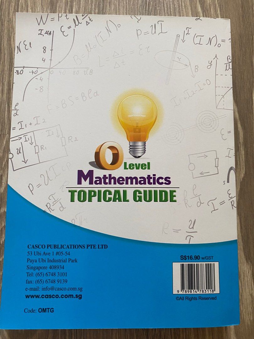 BN O Level Math topical guide, Hobbies & Toys, Books & Magazines ...