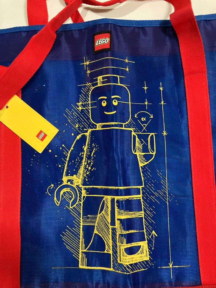 Official Lego Blue Red Nylon Tote Bag, Women's Fashion, Bags & Wallets ...