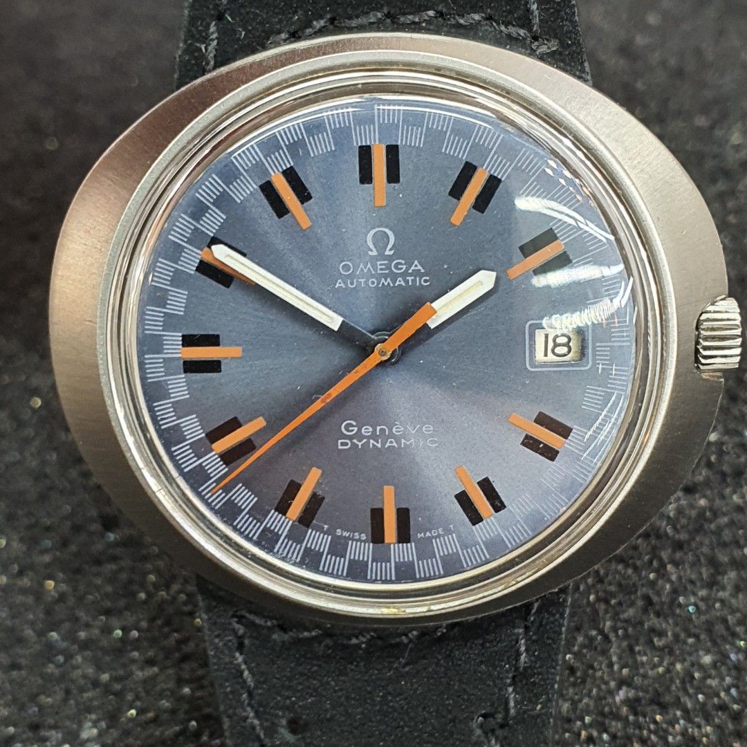 Omega Geneve Dynamic Automatic Vintage Watch Blue 41mm, Men's Fashion ...