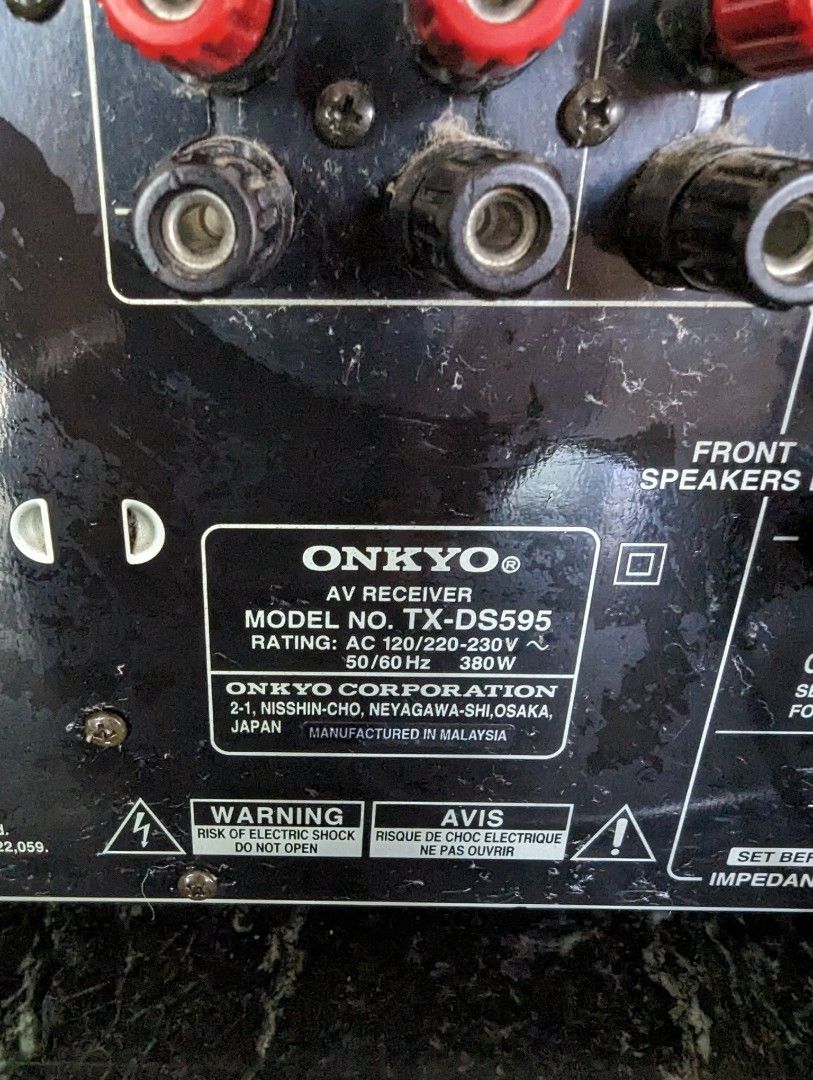 Onkyo Tx Ds595 Home Theater Amplifier With Dvd Player And Center