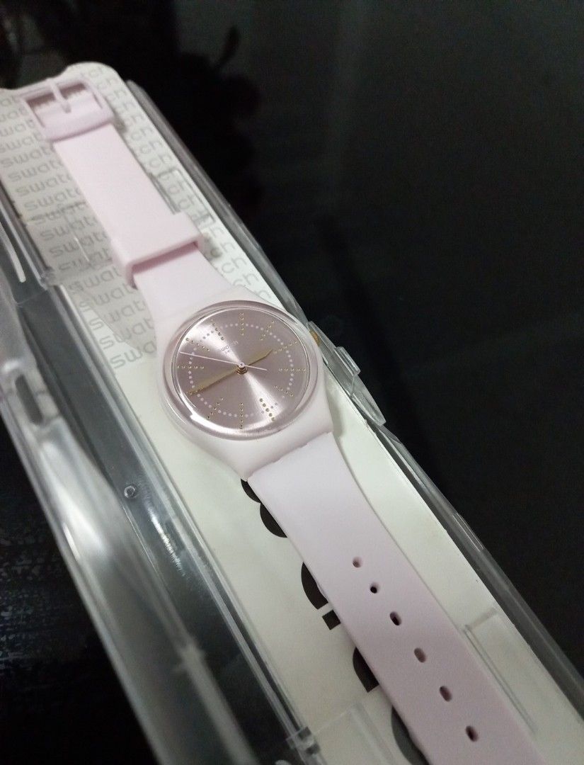 Pink Swatch Watch, Luxury, Watches on Carousell