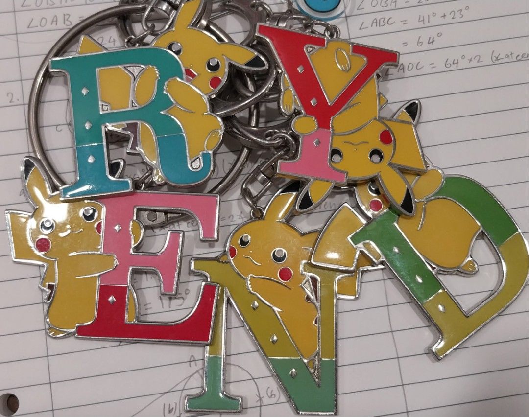 Pokemon Pikachu Alphabet keychain, Hobbies & Toys, Memorabilia ...