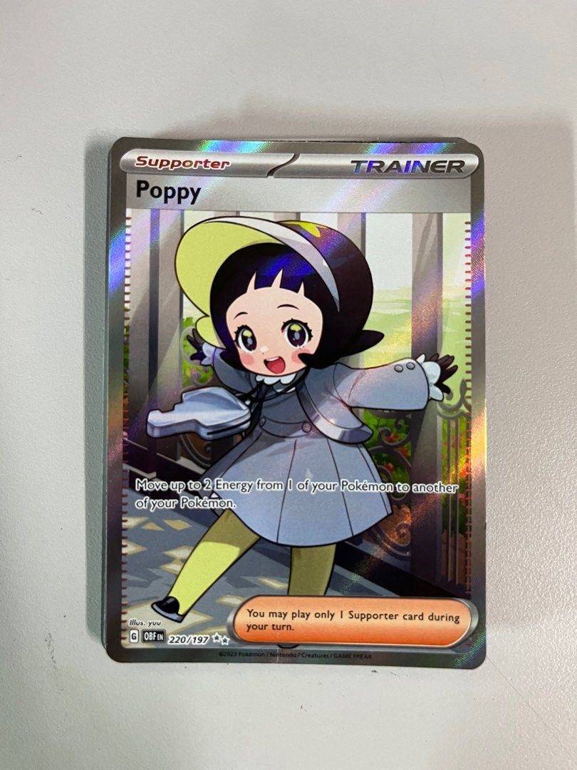 Pokemon TCG Card - Poppy Full Art, Hobbies & Toys, Toys & Games on ...