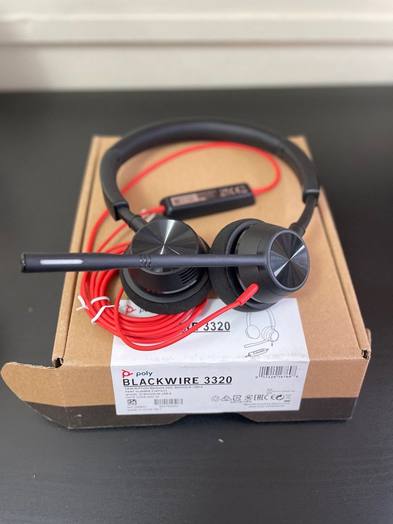 Poly Blackwire 3320 Headphone, Audio, Headphones & Headsets on Carousell