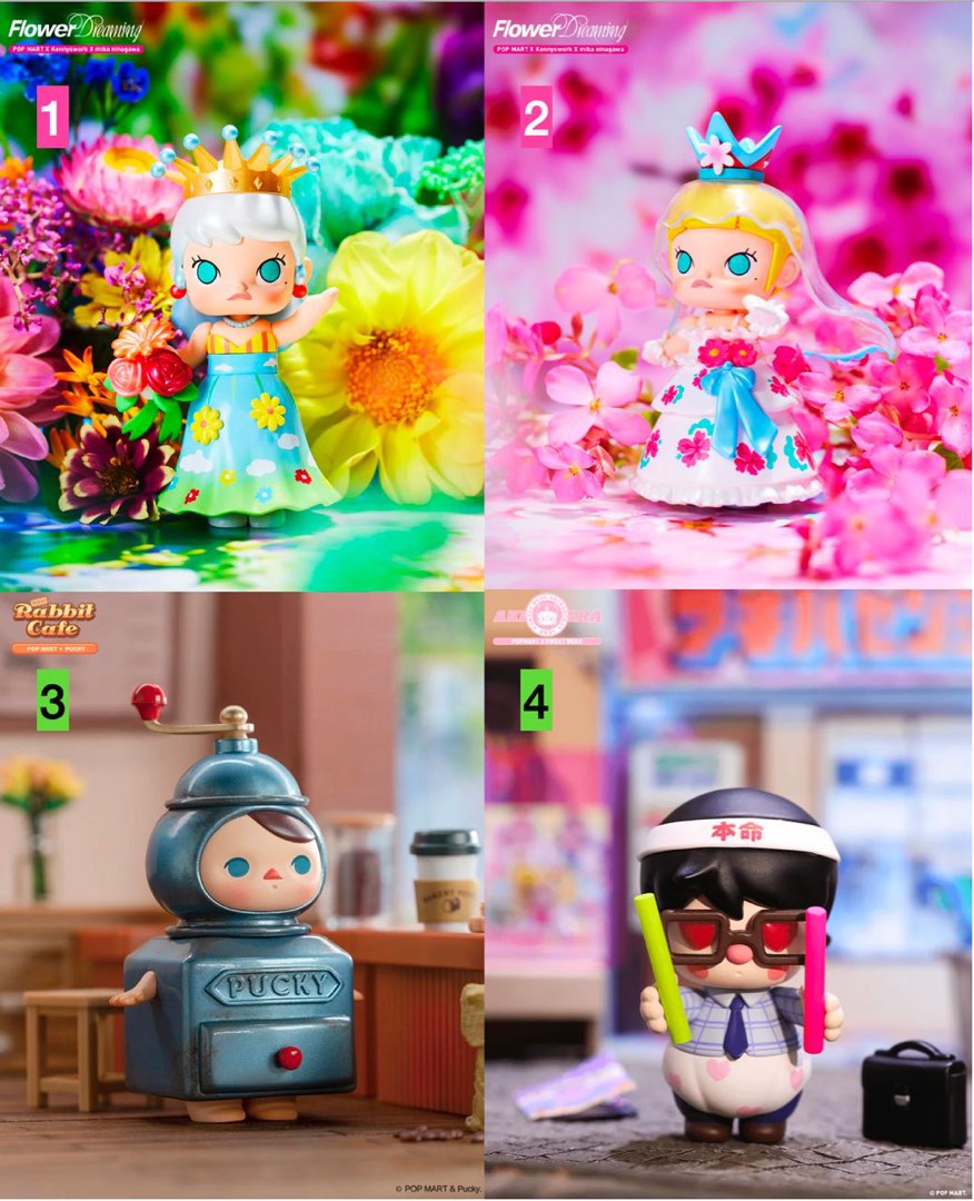 POPMART Molly Flower Dreaming, Pucky Rabbit Cafe, Sweet Bean Akihabara ...