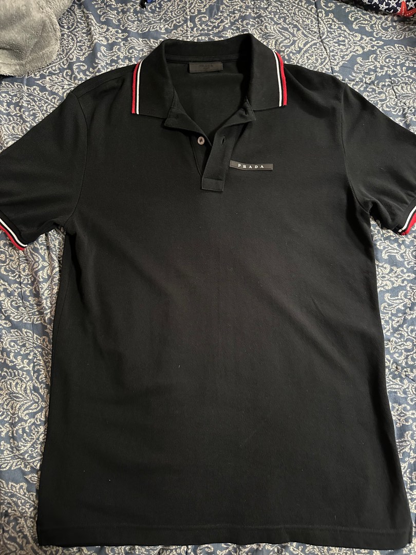 Prada Polo, Men's Fashion, Tops & Sets, Tshirts & Polo Shirts on Carousell