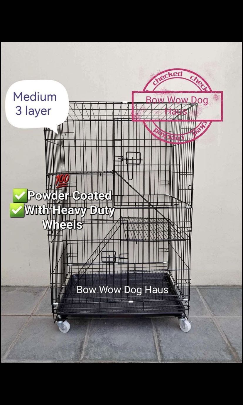 Pre-loved cat cage 3 layers, Pet Supplies, Homes & Other Pet ...