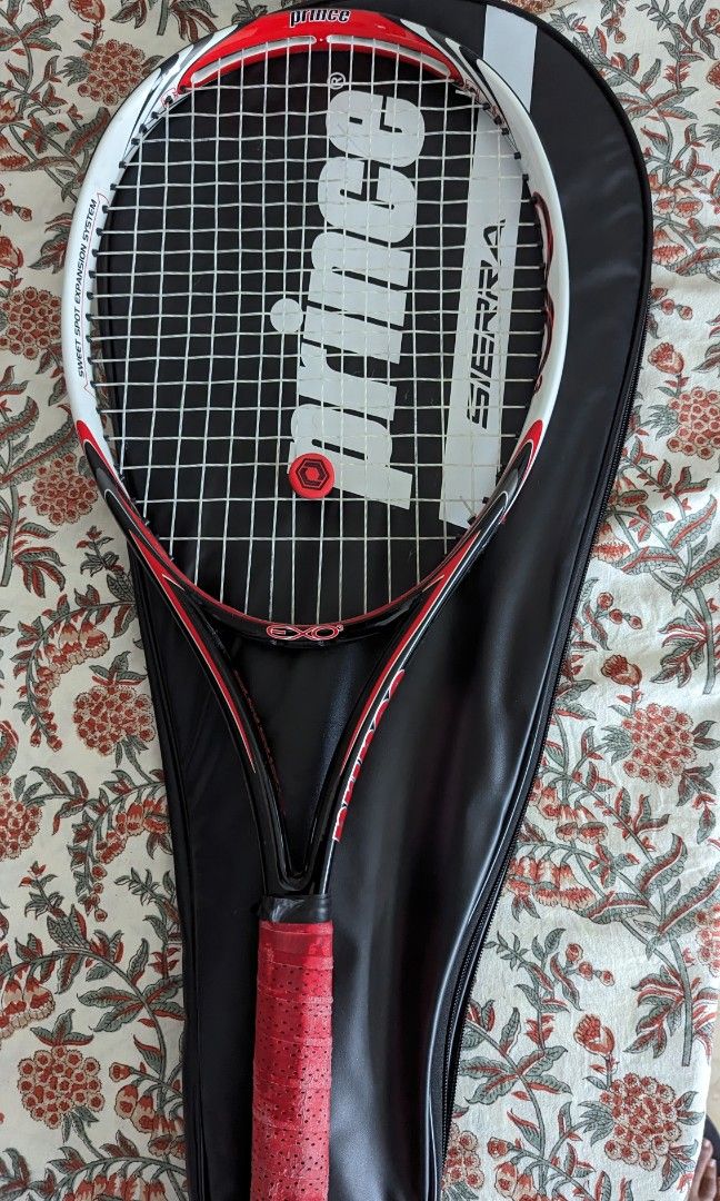 Prince Tennis racquet with cover and dampener, Sports Equipment, Sports ...