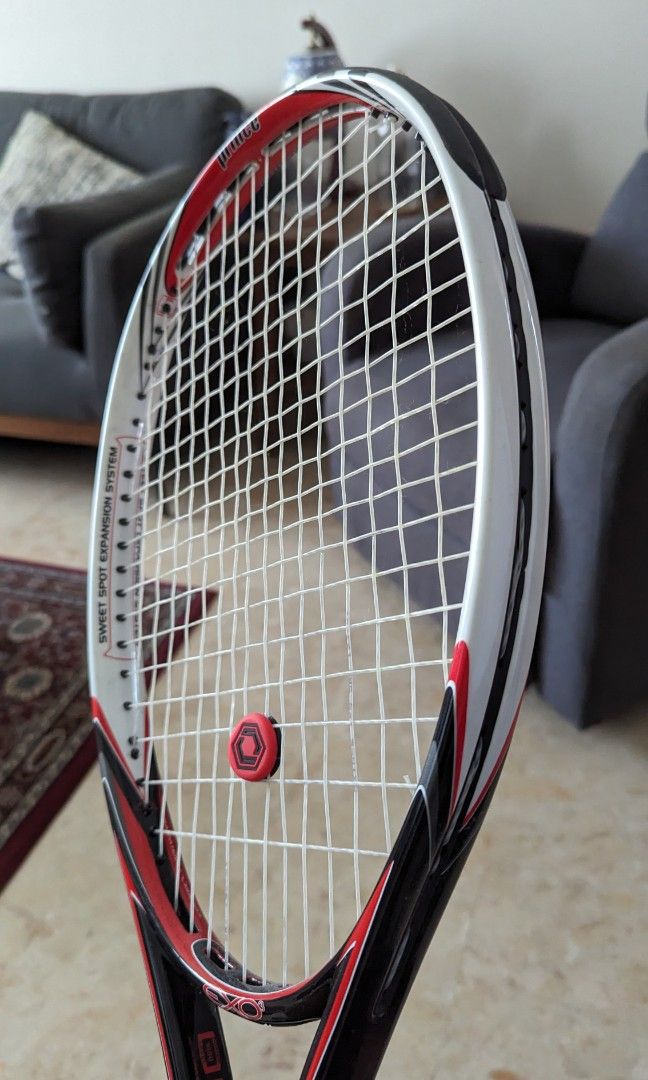 Prince Tennis racquet with cover and dampener, Sports Equipment, Sports ...