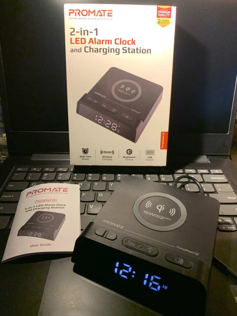 Promate Time Pad with 15W Wireless Charger, Computers & Tech, Office ...