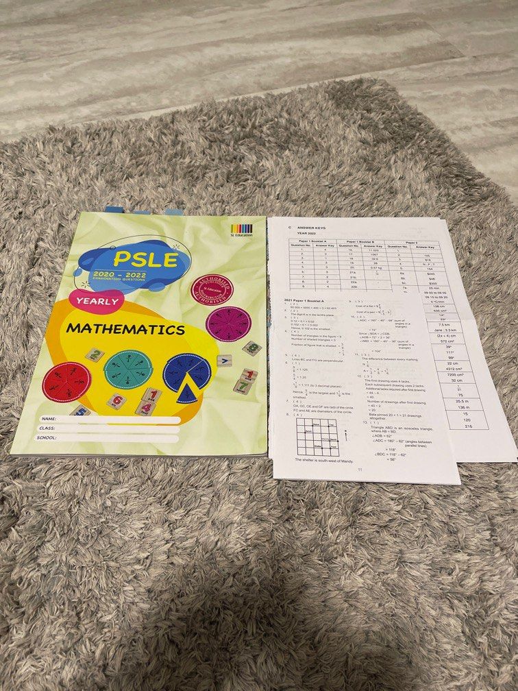 PSLE yearly Mathematics 2020 to 2022, Hobbies & Toys, Books & Magazines ...