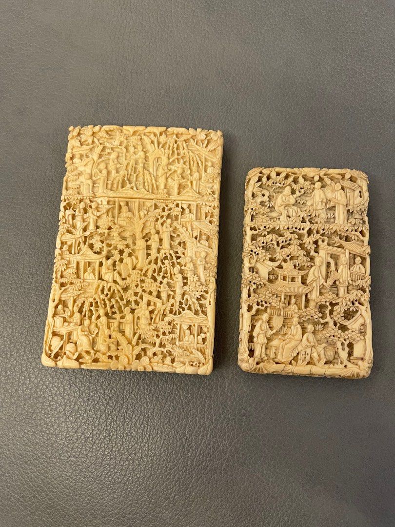 Rare Qing hand carved card cases, Luxury, Accessories on Carousell