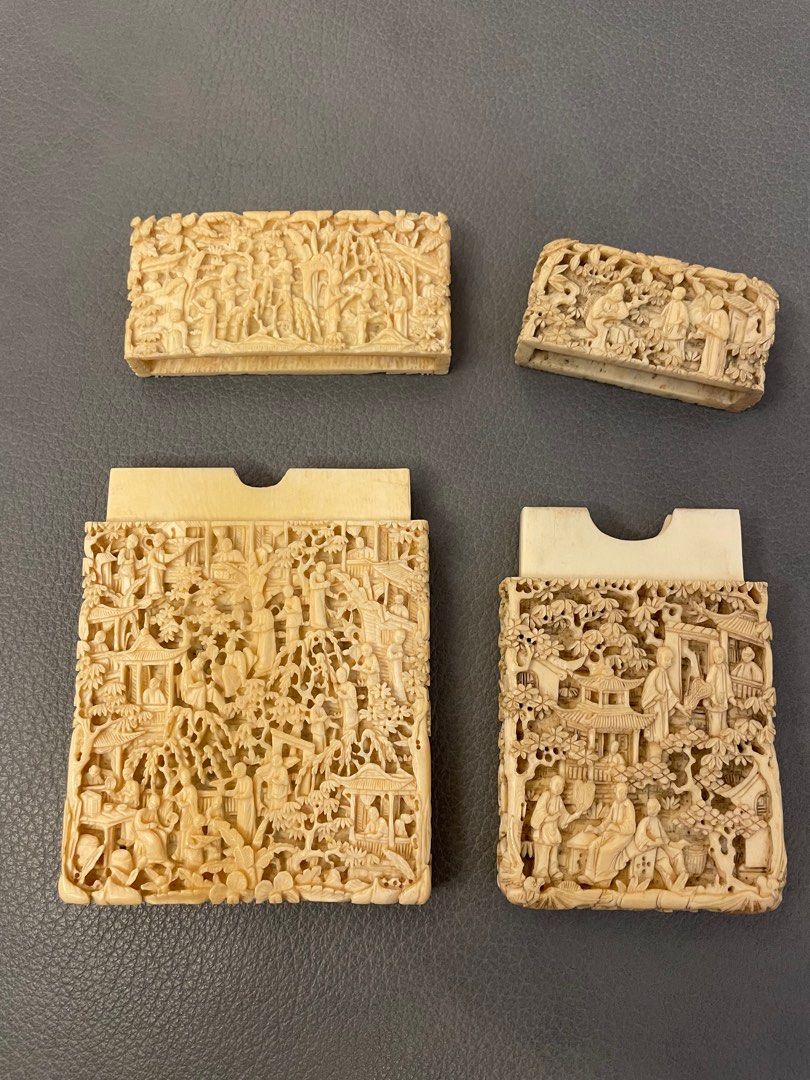 Rare Qing hand carved card cases, Luxury, Accessories on Carousell