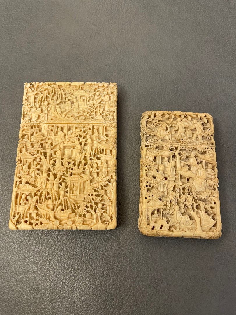 Rare Qing hand carved card cases, Luxury, Accessories on Carousell
