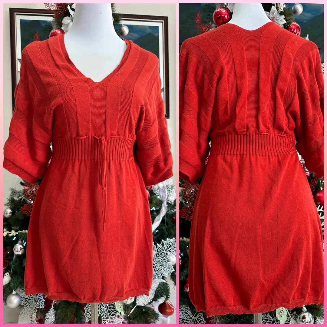 red orange dress, Women's Fashion, Dresses & Sets, Dresses on Carousell