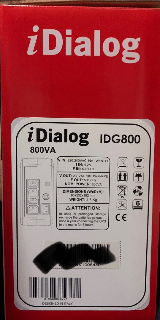 Riello UPS IDG800, Computers & Tech, Parts & Accessories, Other ...