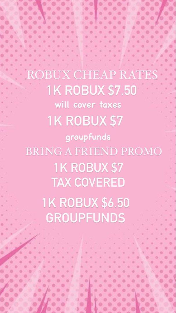 ROBUX PROMO ! CHEAP RATES, Video Gaming, Gaming Accessories, In-Game ...