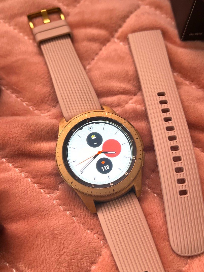 Samsung Galaxy Watch Rose Gold 42 mm SM-R810, Mobile Phones & Gadgets ...