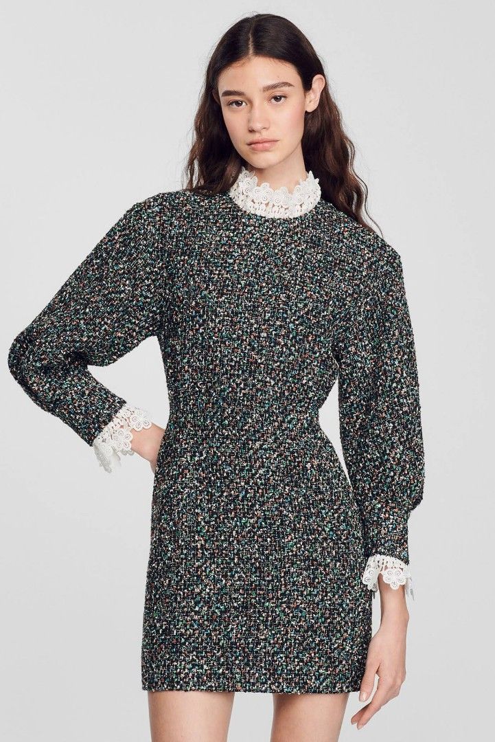 Sandro Tweed Dress, Women's Fashion, Dresses & Sets, Dresses on Carousell