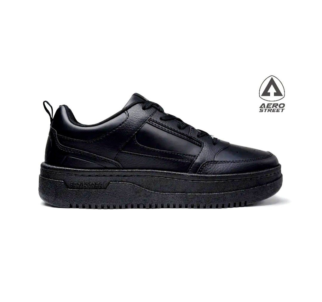 SEPATU SNEAKERS AEROSTREET BROKLYN HITAM, Fesyen Pria, Sepatu ...