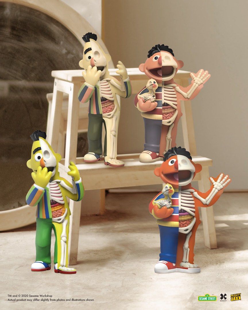 Sesame Street XXRAY PLUS Bert & Ernie Set of 2 by Mighty Jaxx Jason ...