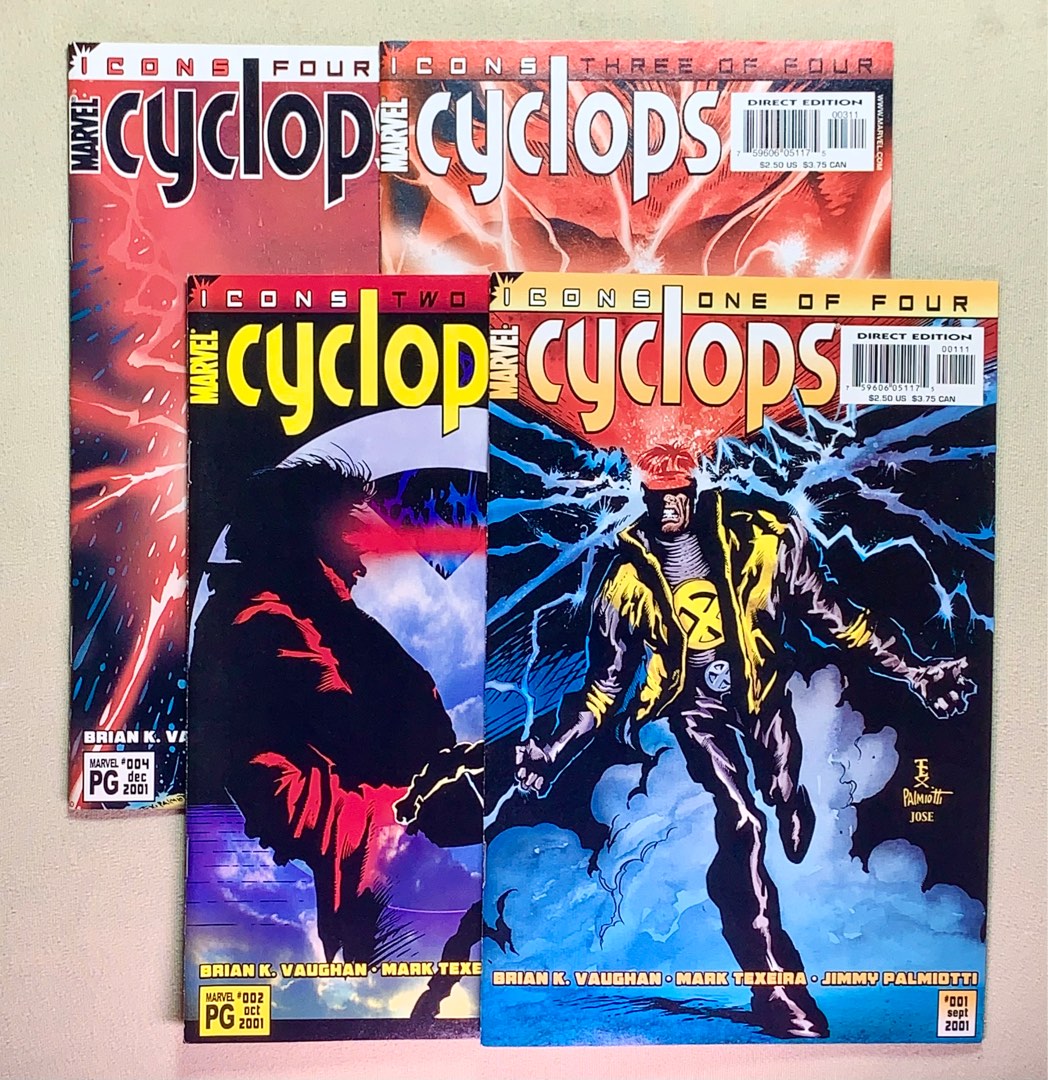 SET - Icons Cyclops mini series complete 1-4 X-Men Marvel Comics 2001 ...