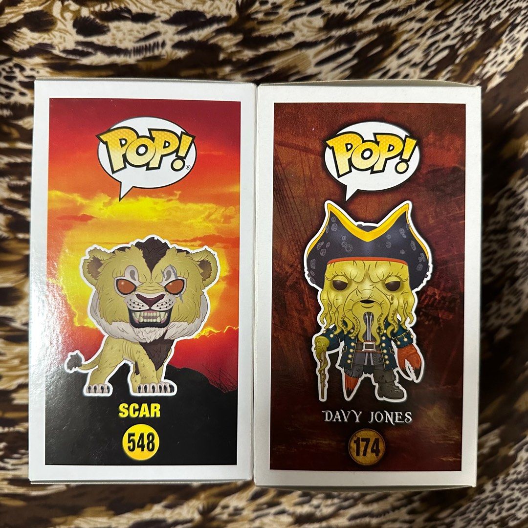 (Set of 2) Funko Pop Pirates of the Caribbean Davy Jones & Lion King ...