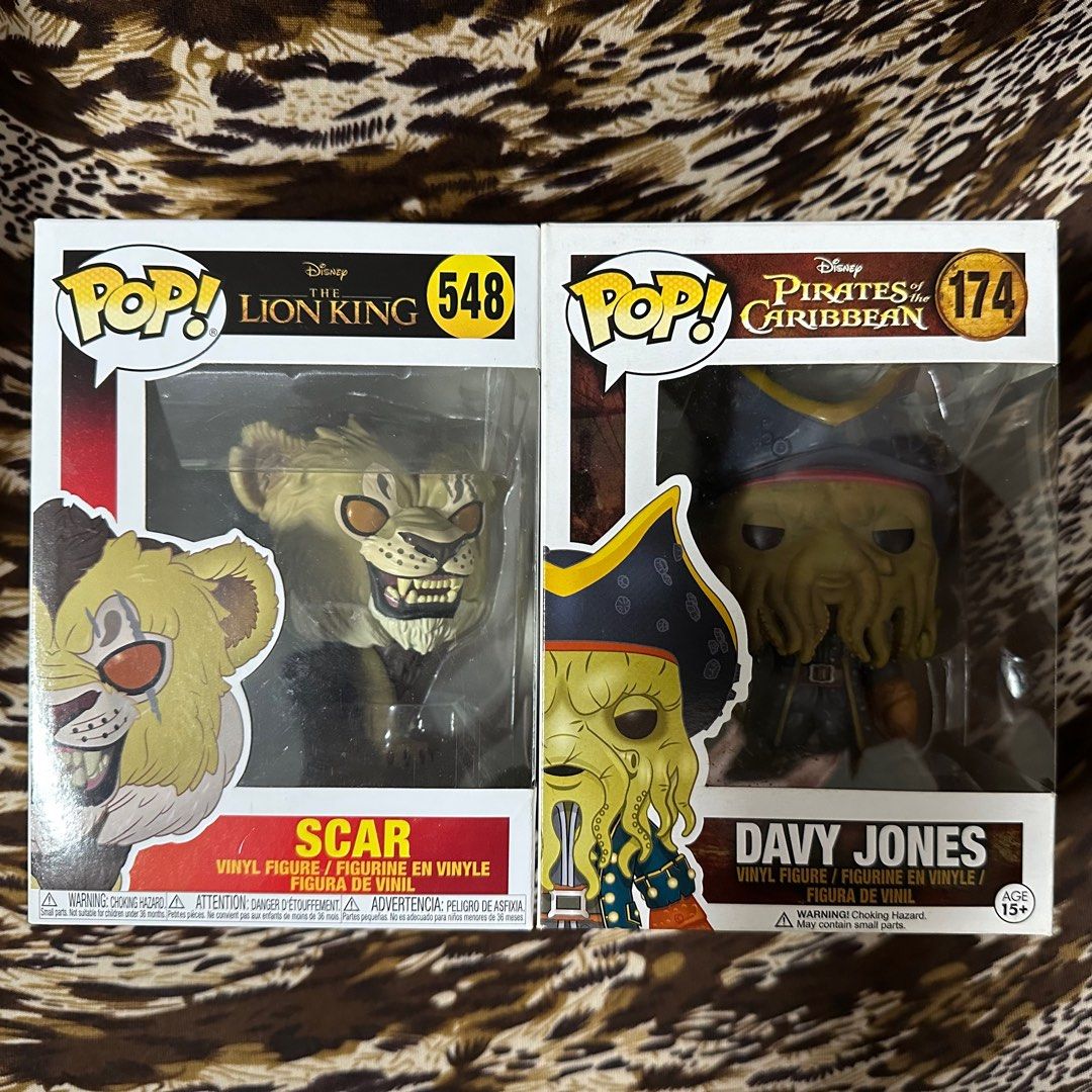 (Set of 2) Funko Pop Pirates of the Caribbean Davy Jones & Lion King ...