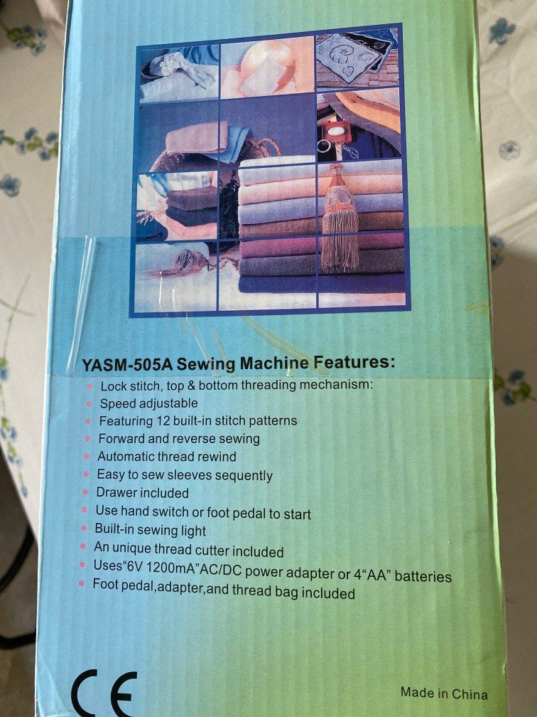 Sewing machine YASM - 505A, Hobbies & Toys, Stationery & Craft, Handmade Craft on Carousell