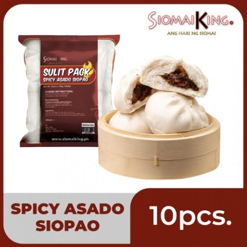 Siomai King Sulit Pack Spicy Asado Siopao w/ Sauce, Food & Drinks ...