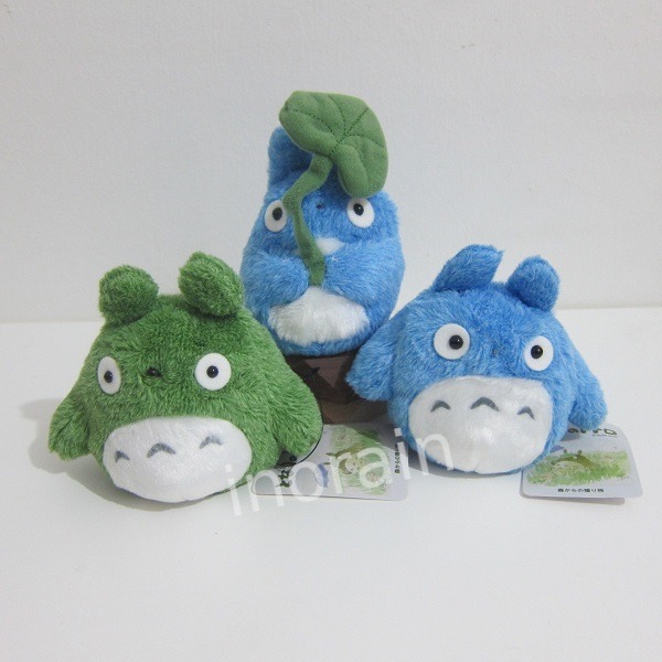 Small Totoro Plush doll Limited Green Totoro Blue Totoro with Leaf ...