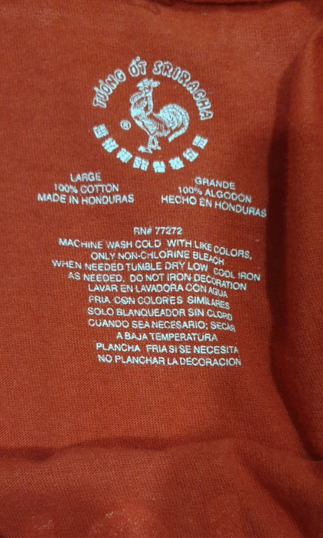 Sriracha Hot Official Merchandise, Men's Fashion, Tops & Sets, Tshirts ...