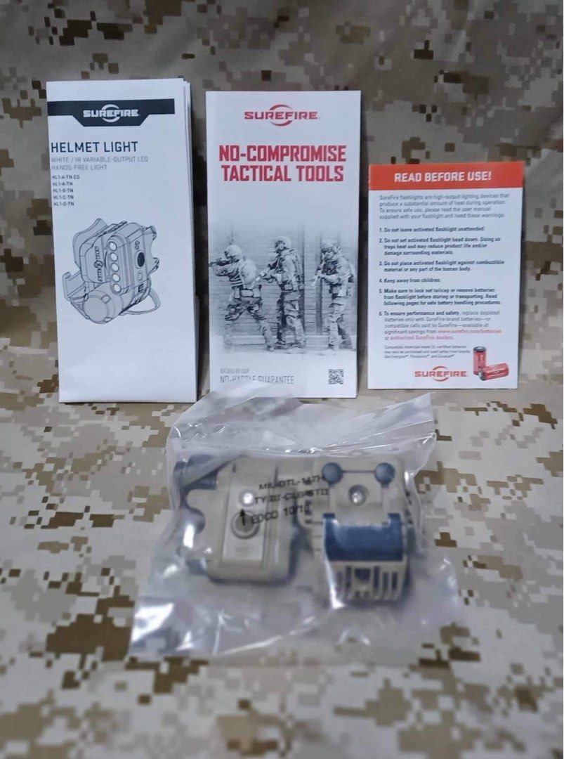 Surefire HL1 Helmet Light Multi-use LED helmet light, Sports Equipment ...