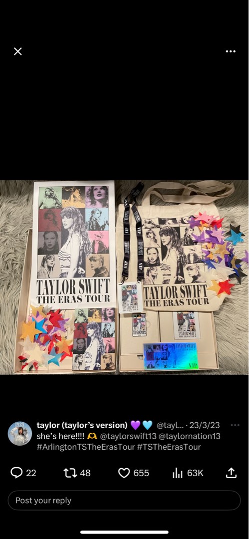 Taylor Swift VIP box, Hobbies & Toys, Music & Media, Music Accessories ...