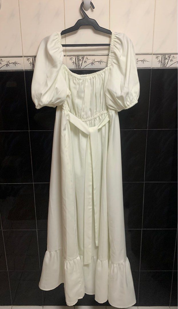 Tayo Studio White Janella Maxi Dress Size 4, Women's Fashion, Dresses ...