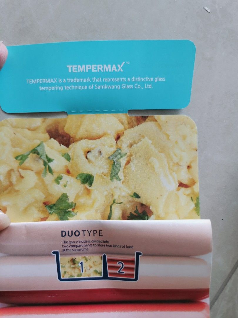 Tempermax GlassFood storage containers (2 compartments) 920ml ...